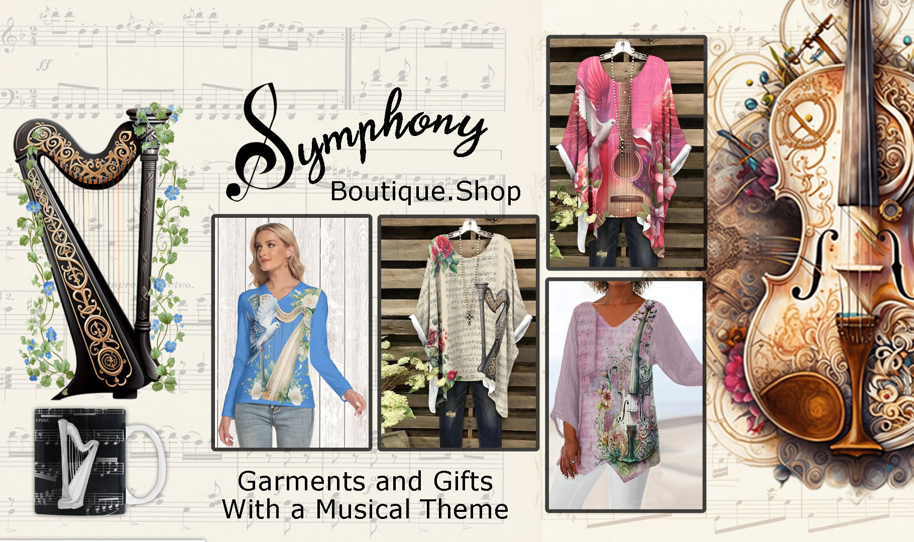 Symphony Boutique Music-Theme Apparel and Gifts – SymphonyBoutique.Shop